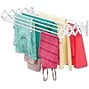 mDesign Clothes Horse - Clothes Drying Rack with 9 Rungs for Hanging ...