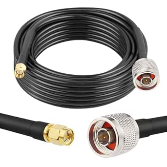 MOOKEERF N Male to SMA Male Cable 20ft Low Loss RG58 SMA to N Cable 50 Ohm for WiFi Router,GPS ...