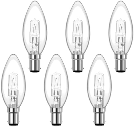 SCNNC C35 B15 Dimmable Halogen Candle Bulbs Small Bayonet AC 230V, Warm ...