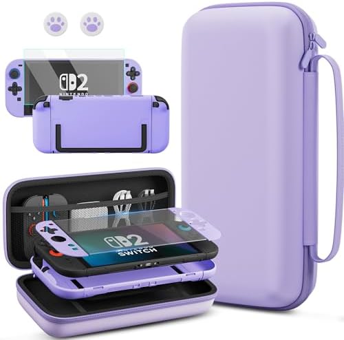 Amazon.com: PAWDIARY Purple Switch 2 Carrying Travel Accessories Bag ...