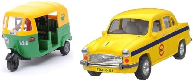 Buy VJMART Indian Auto Rickshaw and Indian Taxi Toys - Set of ...