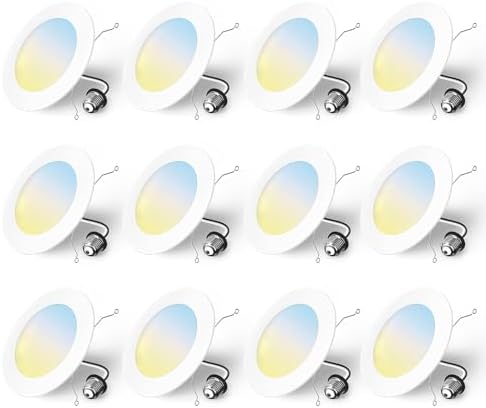 FREELICHT 12 Pack Retrofit LED Recessed Lighting 6 Inch, Selectable ...