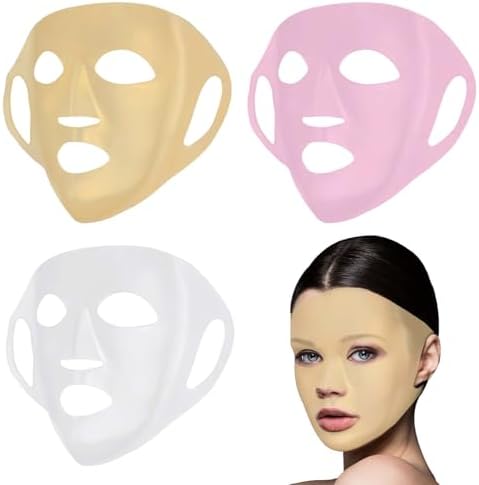 Amazon.com : COMNICO Silicone Facial Mask, 3 Pcs Moisturizing Face Mask ...