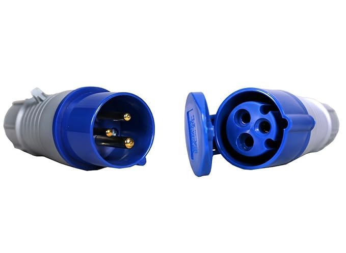 Valiya® 16A 250V 3-Pin Weather Proof Industrial Plug Socket Male and ...