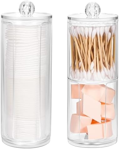 Compactor Transparent Cotton Wool Pad Storage Container and Dispenser ...