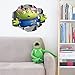 Amazon.com: Removable Kids Wall Decals Peel and Stick, Cartoon Green ...