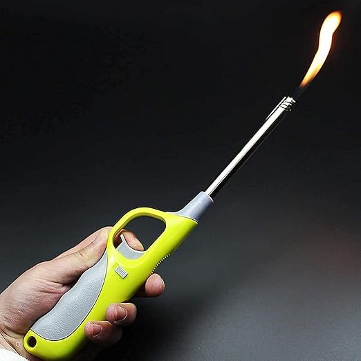 Plastic Kitchen Gas Lighter Flame Adjustable, Refillable Safe & Secured ...