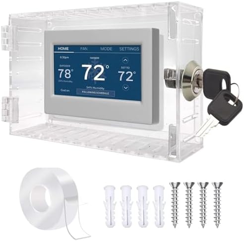 Amazon.com: Upifen Clear Thermostat Lock Box Cover, Thermostat Cover ...