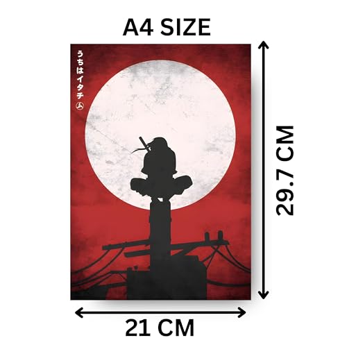 Generic Anime Poster | Itachi Uchiha | Naruto | A4 Size | 350GSM Matte ...