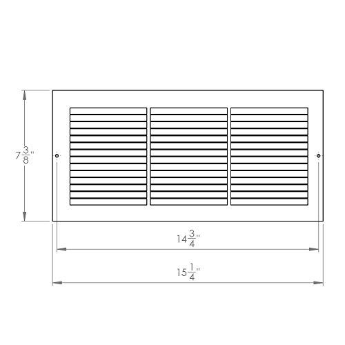 Snapklik.com : Imperial RG0033 Louvered Steel Painted Baseboard Return ...