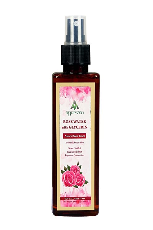 Ventiz Rose water with Glycerin For Beauty & Skin Care 200 ml : Amazon ...