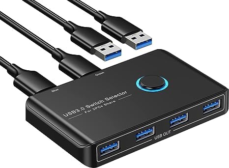 USB 3.0 Switch Selector for 2 Computers, USB Switcher Sharing 4 USB ...
