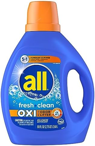 Amazon.com: All, Fresh Clean Liquid Laundry Detergent Oxi Plus Odor ...