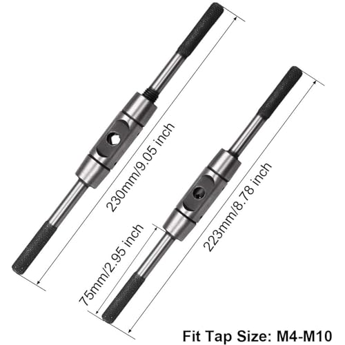 TA-VIGOR Adjustable Tap Wrench Handle, for Metric M4-M10 Taps, Tap ...