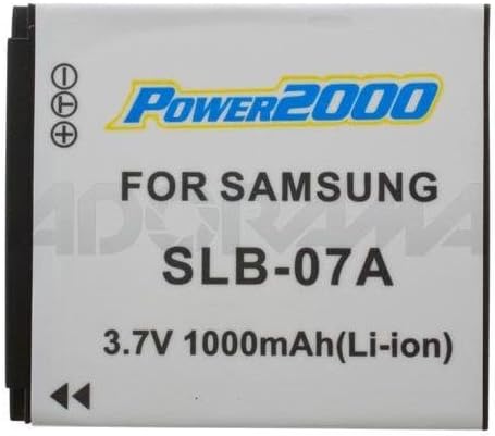 Amazon.com : Power2000 SLB-07A Replacement 3.7v, 1100mAh Lithium Ion ...