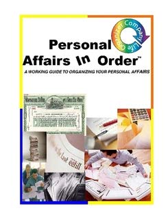 Personal Affairs In Order: Company, Life Organizer: 9781411601055 ...