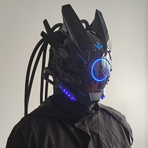 Amazon.com: KYEDAY Punk Mask Cosplay for Men, Futuristic Punk Techwear ...