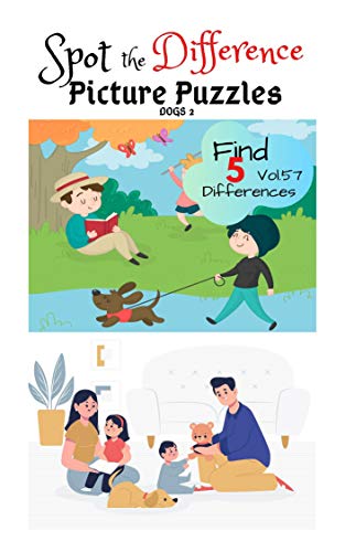 Spot the Difference Picture Puzzles "DOG 2" Find 5 Differences vol.57 ...