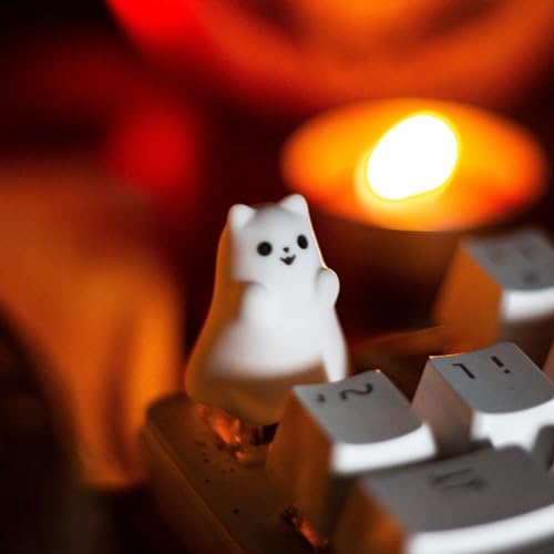 Amazon.com: REDQIN Artisan Keycaps - Cute Ghost keycaps Shine Through ...