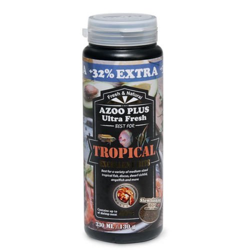 AZOO Tropical Excellent Bits 330ml - 130g Ultra Fresh Formula Fish Food ...