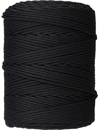 GOHOF Macrame Cord 4mm x 300m Premium Cotton Macrame Rope, 4 Strand ...