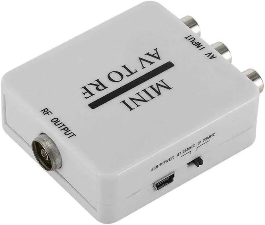 Amazon.com: SAIZHUO Video Converter,AV to RF Mini Video Converter Box Driver-Free Adapter TV ...