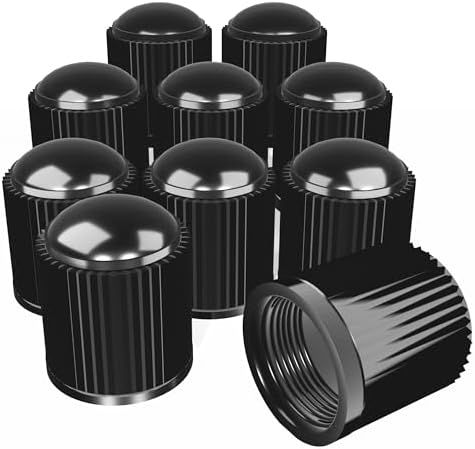 Dust Caps - 10 pieces - Tyre Valve Cap - Universal Dust Caps - Black ...