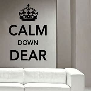 Calm Down Dear Wall Sticker : Amazon.ca: Home