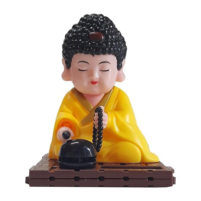 Zykaar Buddha Statue Moving Head Solar Buddha | Solar Powered Wobble ...