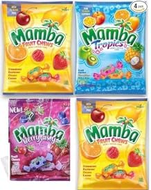 Amazon.com : Mamba Fruit Chews Candy 3 Flavors 3.5 oz each(pack of 4 ...