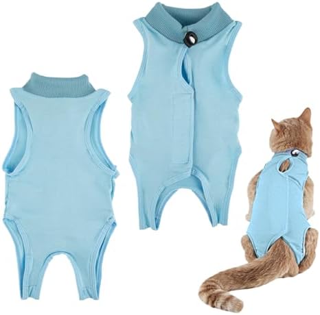 Cat Recovery Suit,Post Surgery Cat Onesie for Cats Kittens,Breathable ...