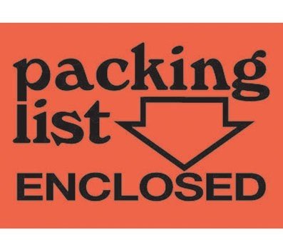 Amazon.com: Box Packaging "Packing List Enclosed" Labels, 3" x 4" 500 ...