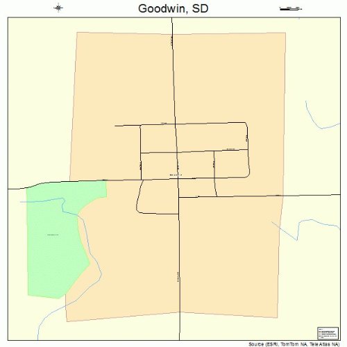 Amazon.com: Large Street & Road Map of Goodwin, South Dakota SD ...