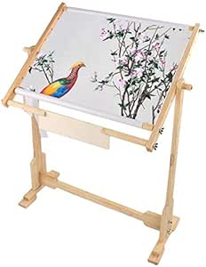Large Cross Stitch Stand, 360 Adjustable Thick Hardened Wood Tapestry ...