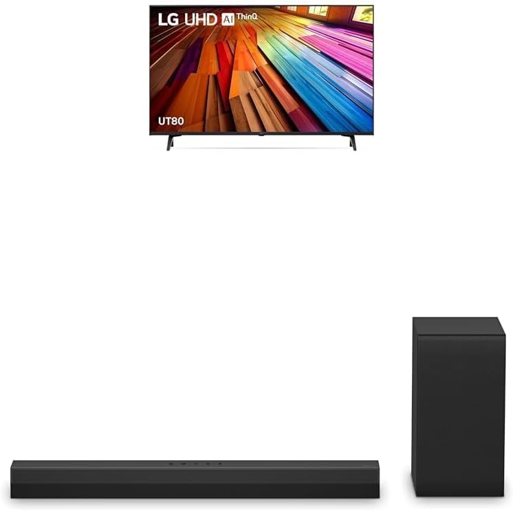 LG UT80 55-Inch 4K Smart UHD TV (55UT8050PSB) with S40T Soundbar: TVs ...