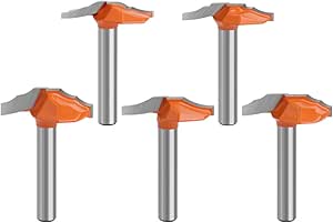 5pcs 6mm Shank 1/4 Shank Milling Cutter Wood Carving Door Frame Router ...