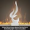 Amazon.com: FJS White Decor Modern Flame Statue Decorations for Living ...