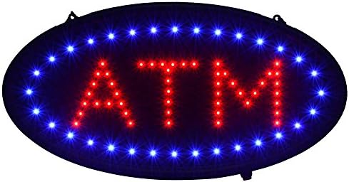 Amazon.com : Boshen Led ATM Signs Decor for Bank Business Mart Shop ...