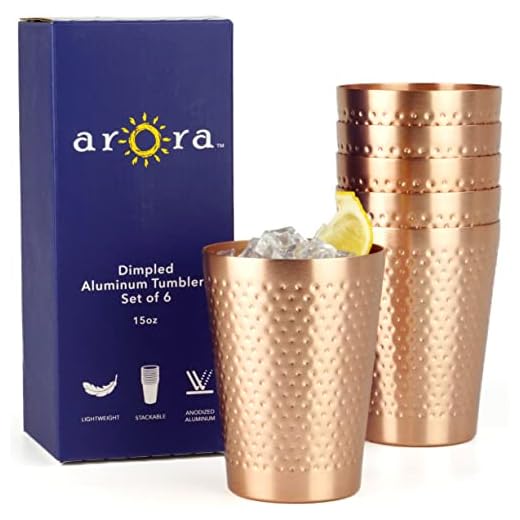 Arora 알루미늄 콜드 드링크 컵 6피스 41% 할인 후 8.80불 - MODUBA