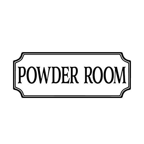 Amazon.com: Powder Room Vinyl Decal by Wild Eyes Signs, Bathroom Vinyl ...