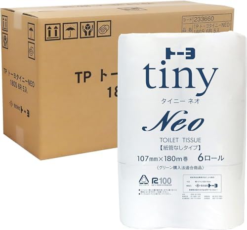 Amazon.co.jp: Toyo Tiny NEO Commercial Toilet Paper, Single, Coreless ...