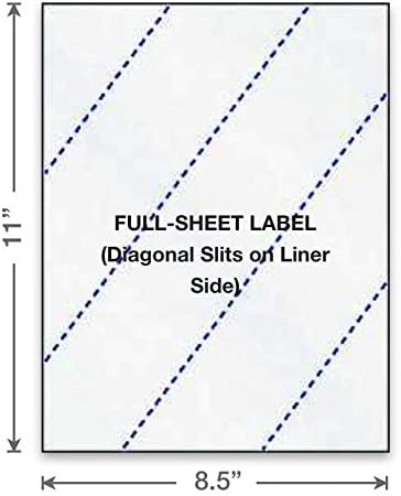 Amazon.com : Online Labels White Gloss Laser - 8.5" x 11" Full Sheet ...