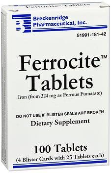Amazon.com: Breckenridge, Ferrocite Tablets - 100 Tablets, Pack of 3 ...