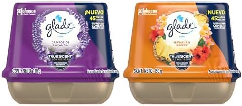 Glade. Cubo Gel TrueScent Lavanda 180g 45 dias + Glade. Gel hawaiian ...