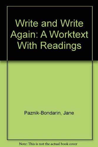 Amazon.co.jp: Write and Write Again: A Worktext With Readings : Paznik ...