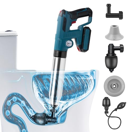 MaxEarn Electric Toilet Plunger Gun, Heavy Duty Toilet Clog Remover ...