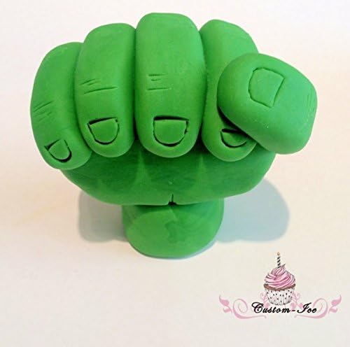Edible Hulk Hand Cake Topper Decoration (4x4) : Amazon.co.uk: Grocery