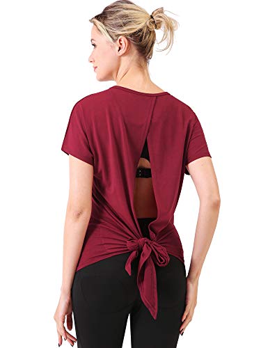 Women's Cross Back Yoga Shirt Backless Workout Top $10.99 (80% OFF ...