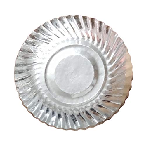Nasta Silver Paper Plate, 100 Pieces, 140 GSM (7 inch) : Amazon.in ...