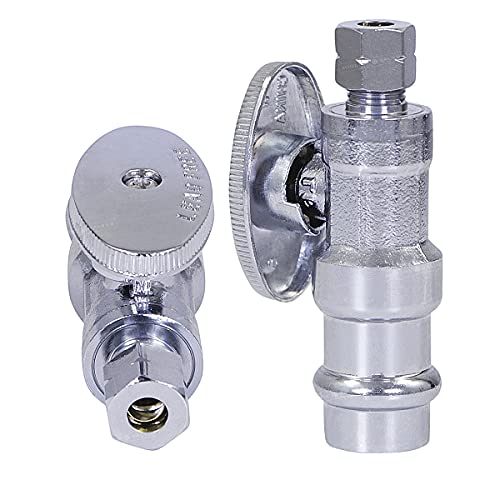 Midline Valve 93325QS-NL-Q 1/4 Turn Press Straight Stop Valve, 1/2 ...